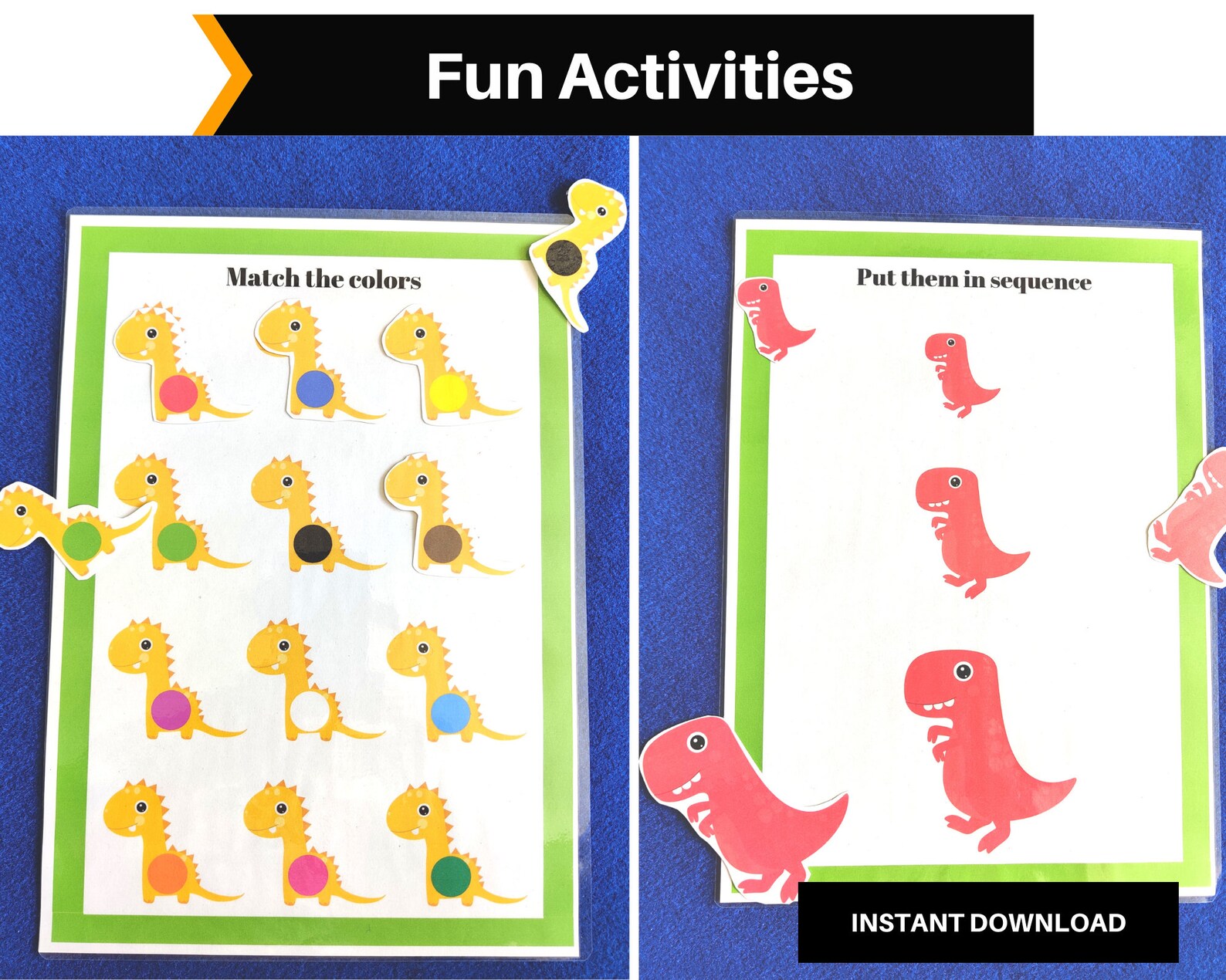 Dinosaur Busy Book Printable Toddler Busy Book Quiet Time - Etsy