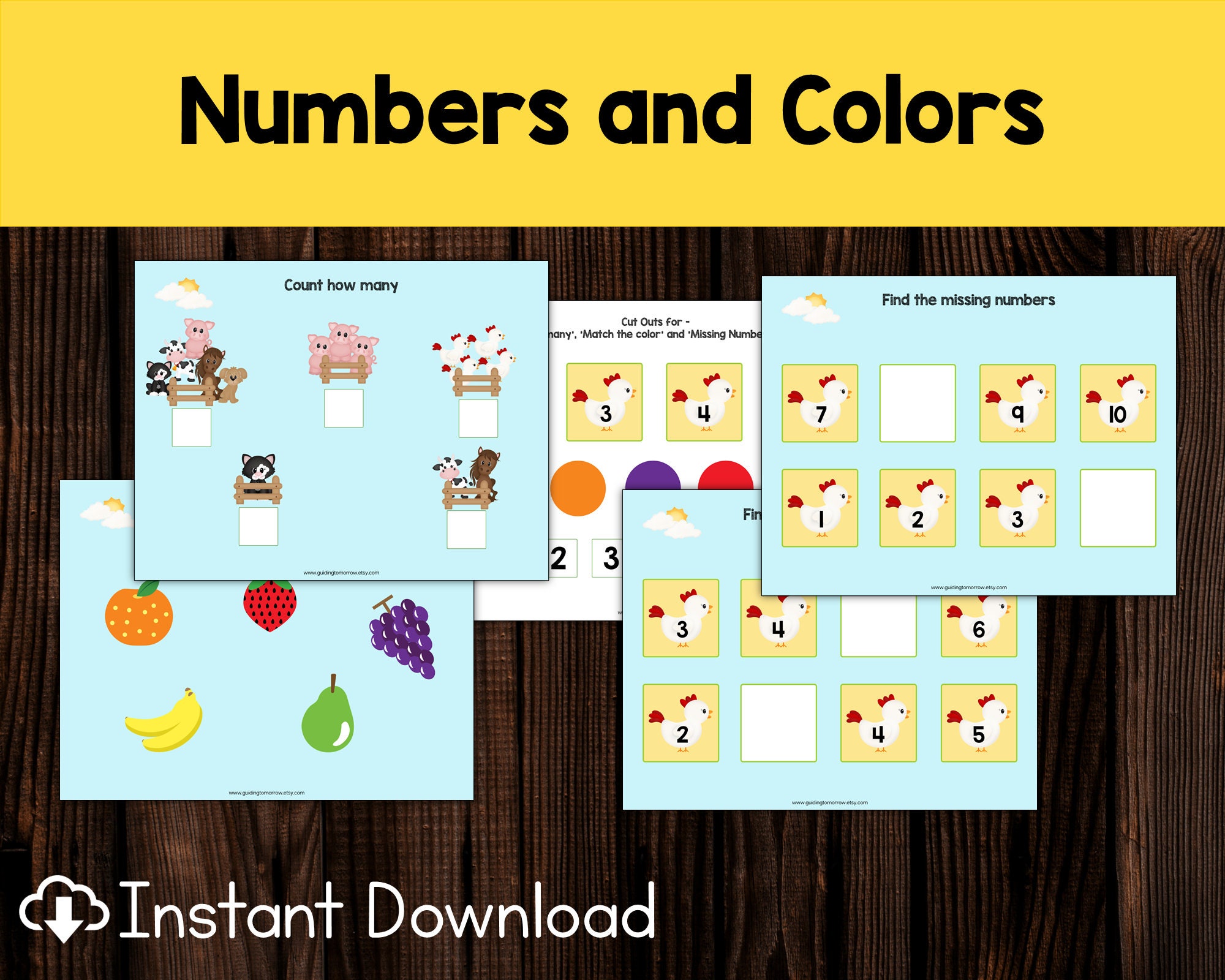 Farm Busy Book Printable Learning Busy Binder for Toddler 2 Year Old ...