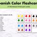 Spanish Flashcards for Toddlers, Color Flash Cards, Montessori Flash ...