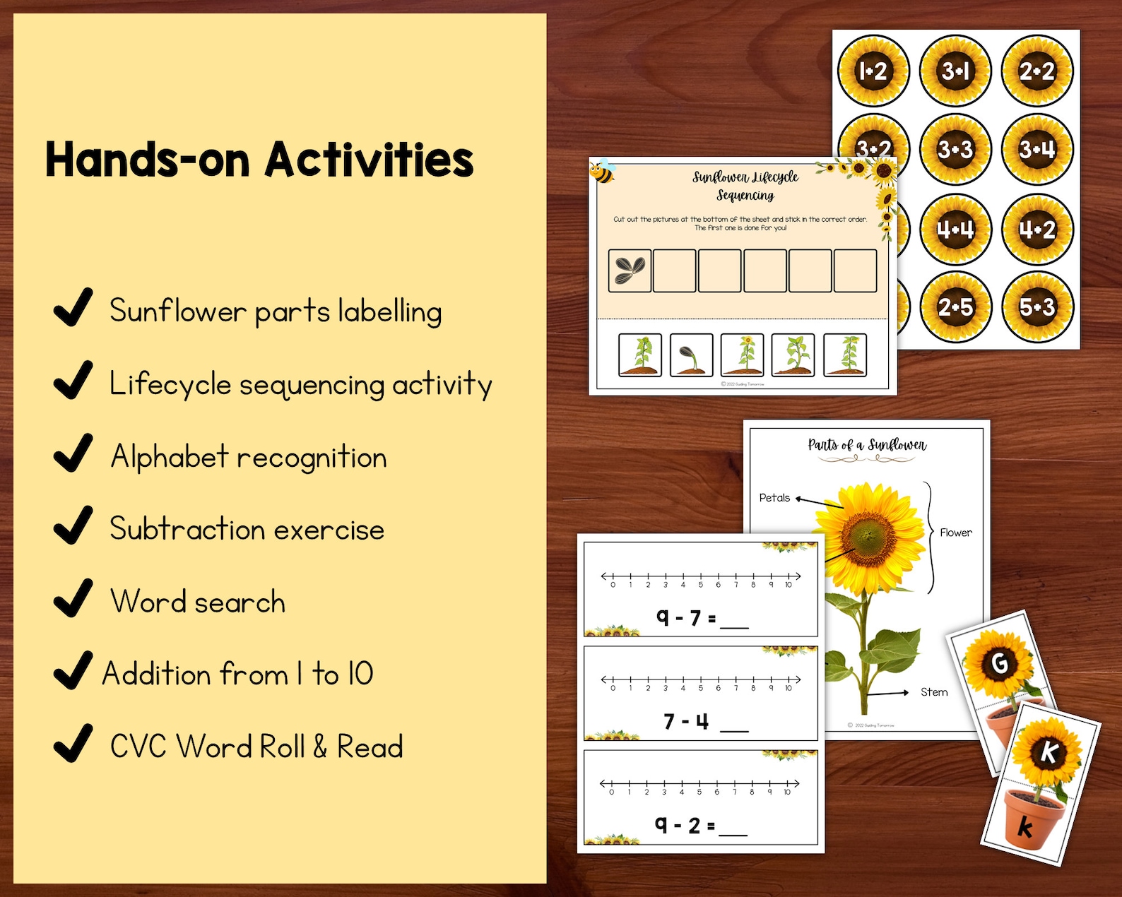 Sunflower Unit Study, Sunflower Lifecycle, Parts of Sunflower ...