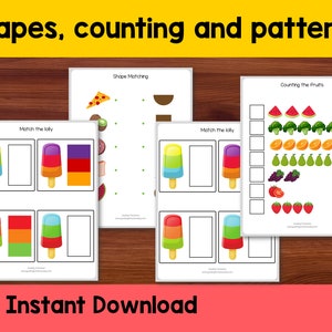 Toddler Busy Book Printable, Food Activity Book and Learning Folder ...