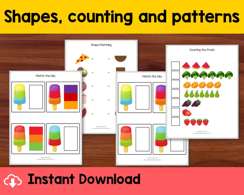 Toddler Busy Book Printable Food Activity Book and Learning - Etsy