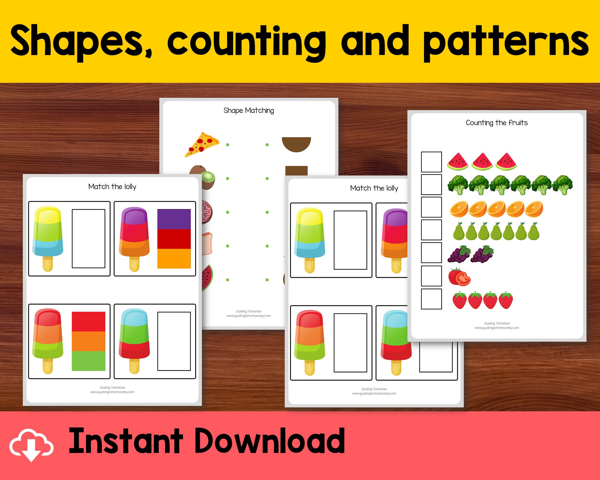 Toddler Busy Book Printable Food Activity Book and Learning - Etsy