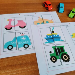 Toddler Busy Book Page, Printable Puzzle, Toddler Learning Binder, Busy ...