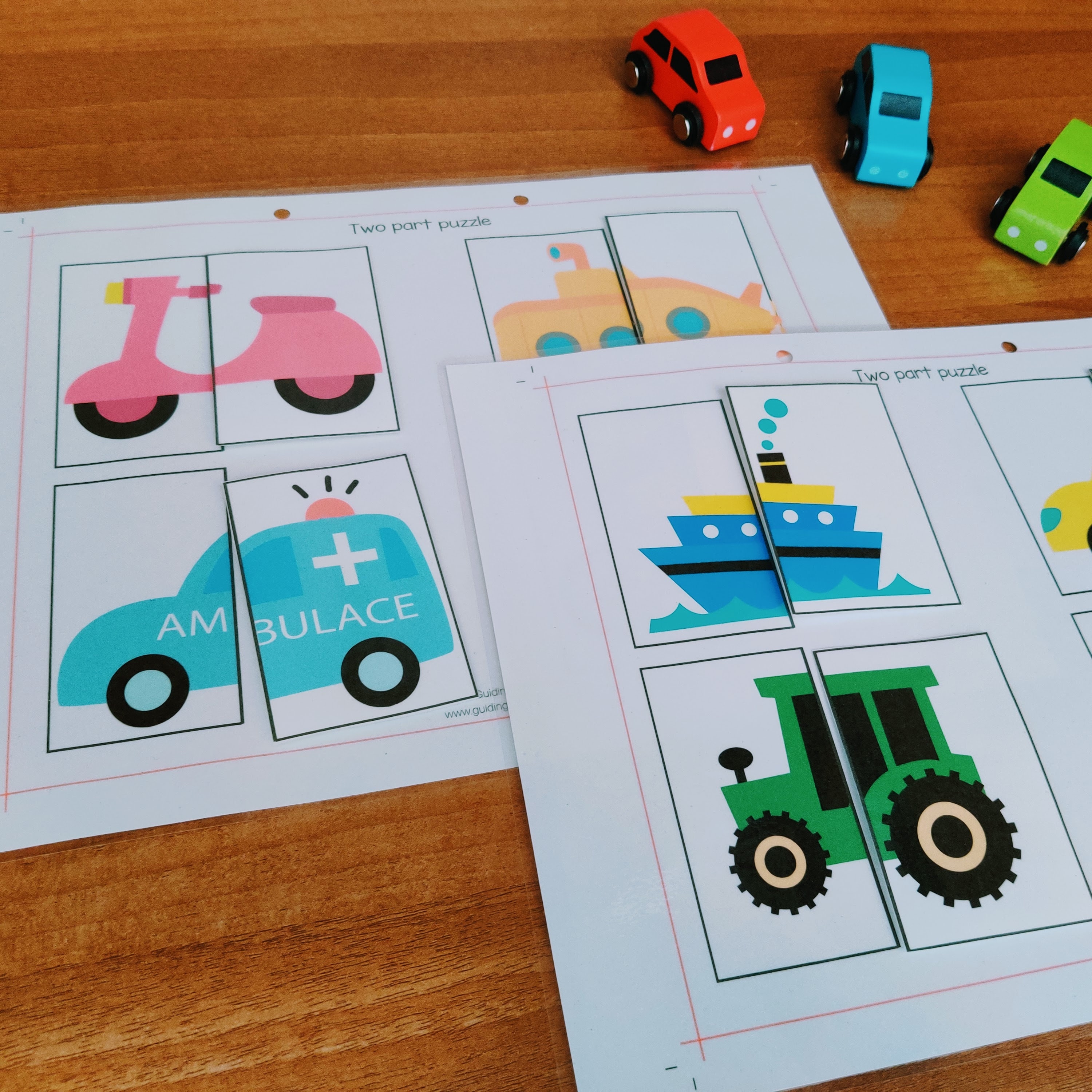 Toddler Busy Book Page, Printable Puzzle, Toddler Learning Binder, Busy ...