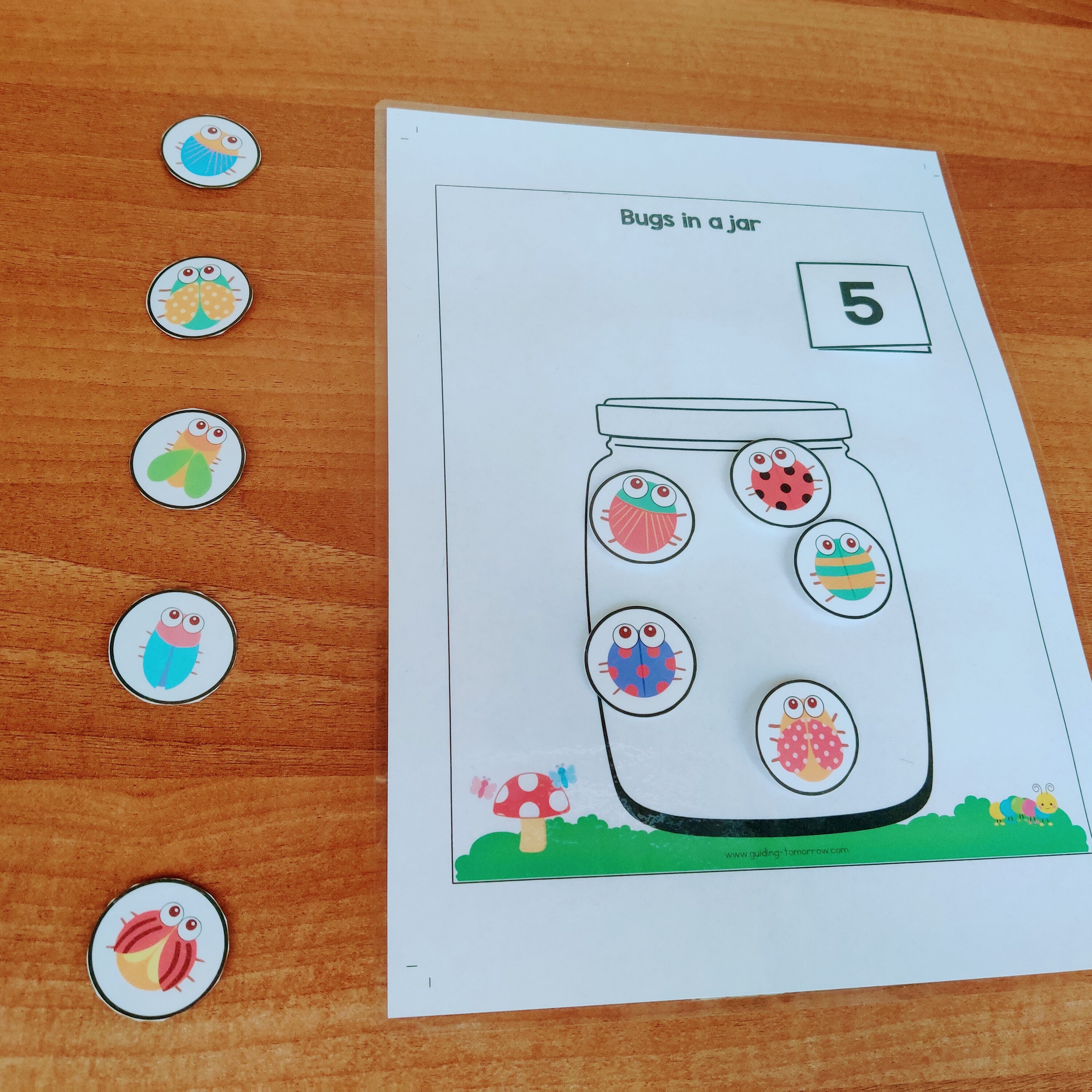 Learning Numbers Toddler Worksheet, Printable Busy Book Page, Preschool ...