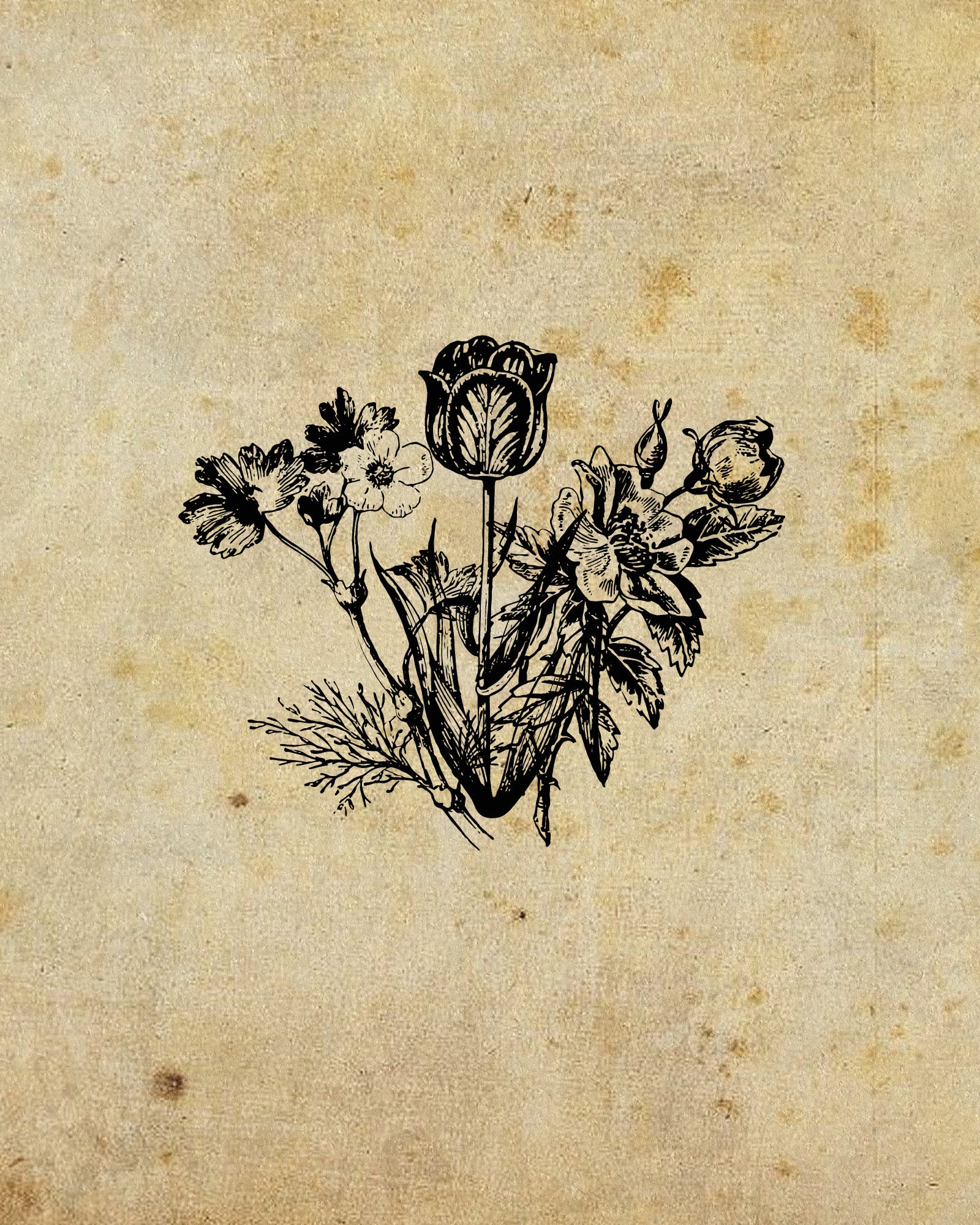 Cottage Core Wall Art - Wild Flowers - Etsy