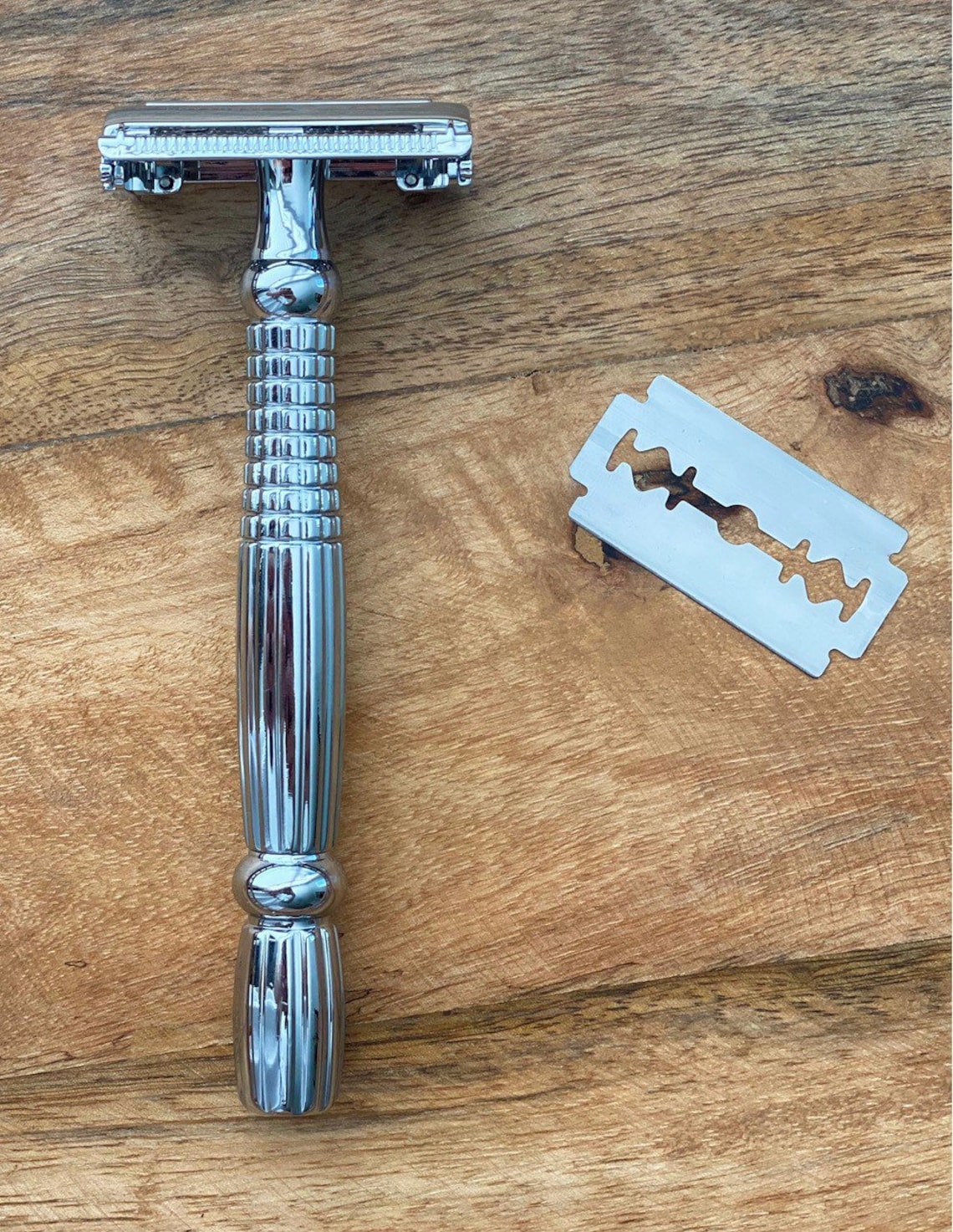 Long Handle Butterfly Safety Razor includes 10x blades | Etsy