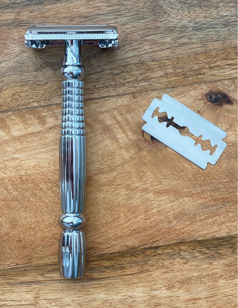 Long Handle Butterfly Safety Razor includes 10x blades | Etsy
