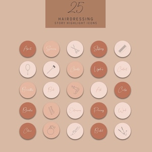 25 Hairdressing Social Media Icons Instagram Highlight Cover Icons ...