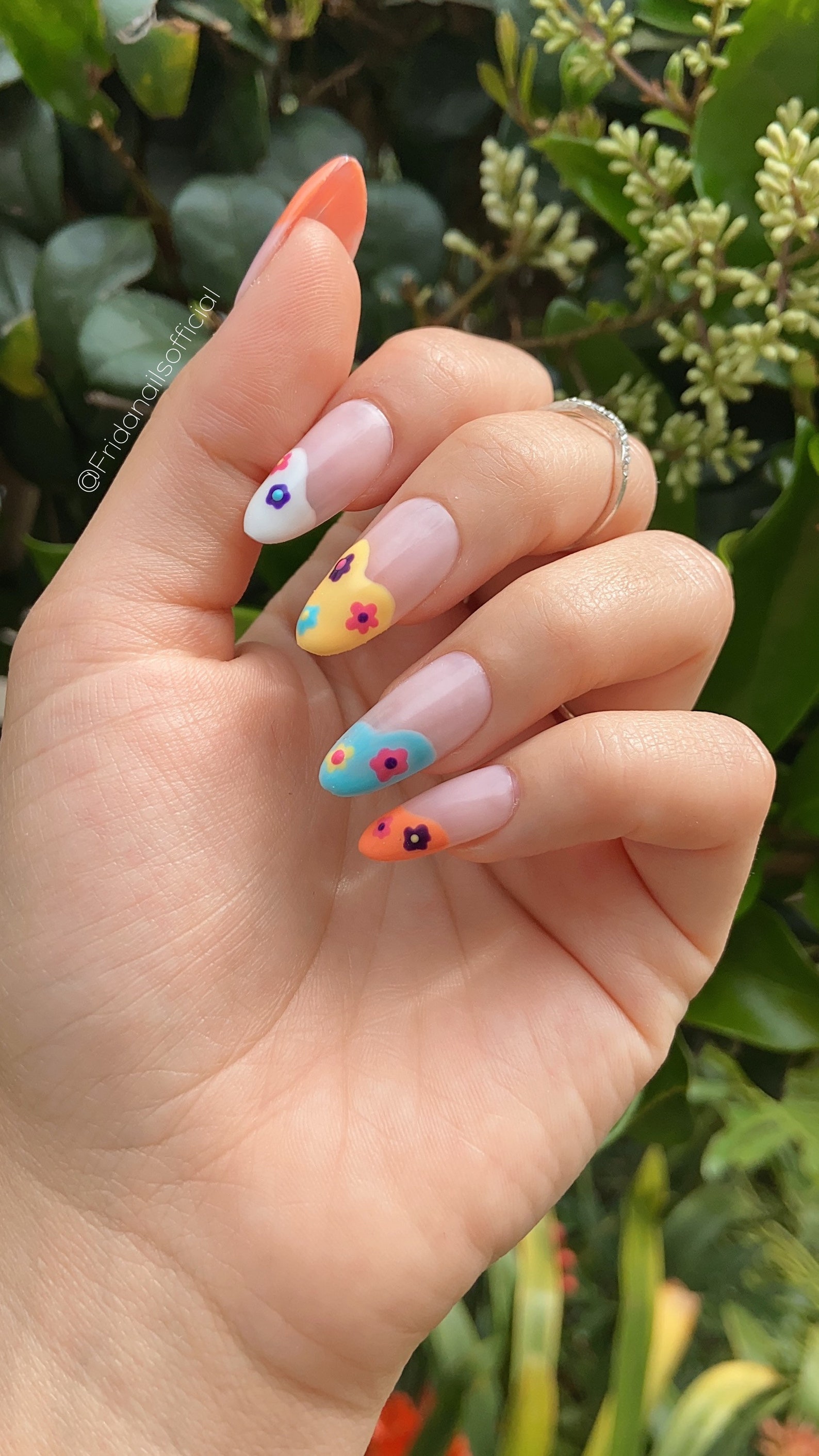 Spring Nails Design. Abstract Nail Design . Press on Nails. | Etsy