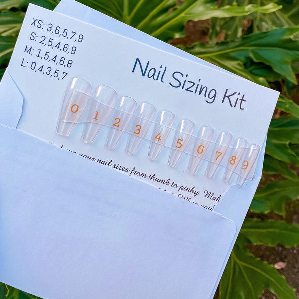 Sizing Kit for Nails Template - Etsy