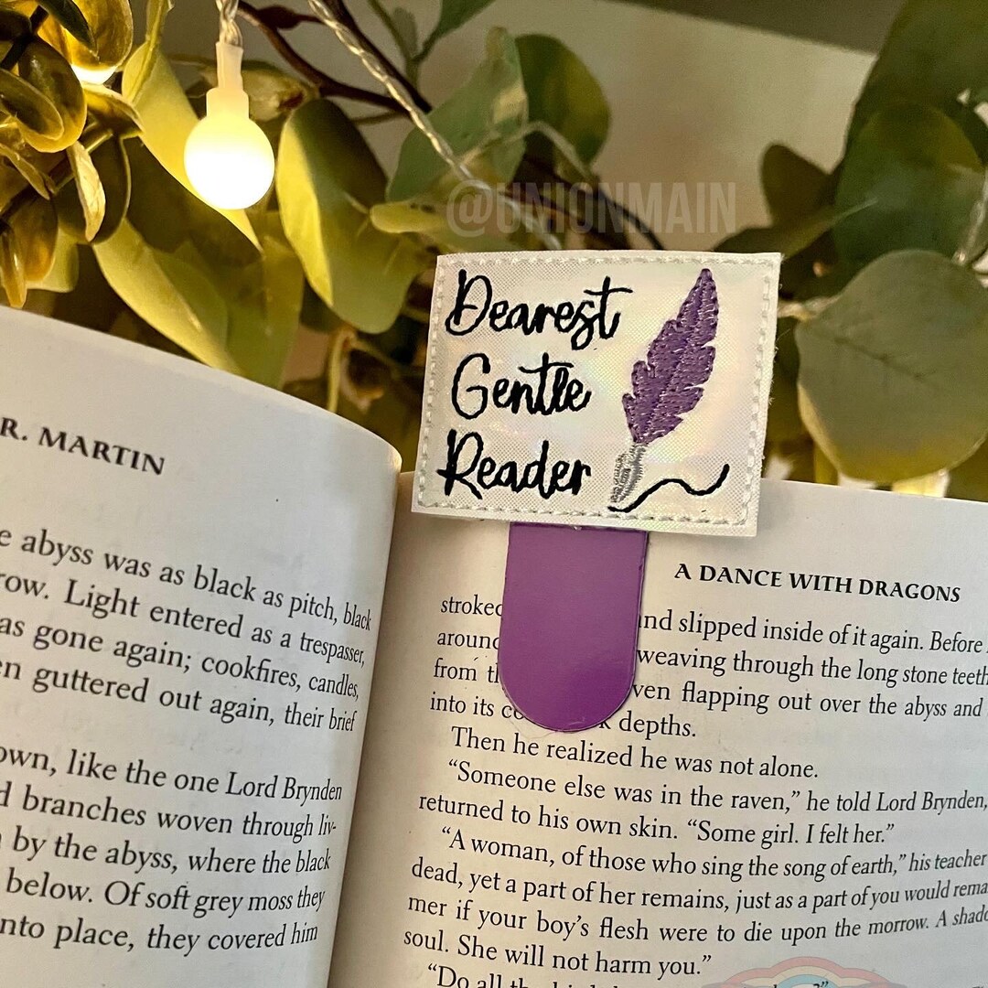 Dearest Gentle Reader Bookmark Planner Clip Planner Accessory - Etsy