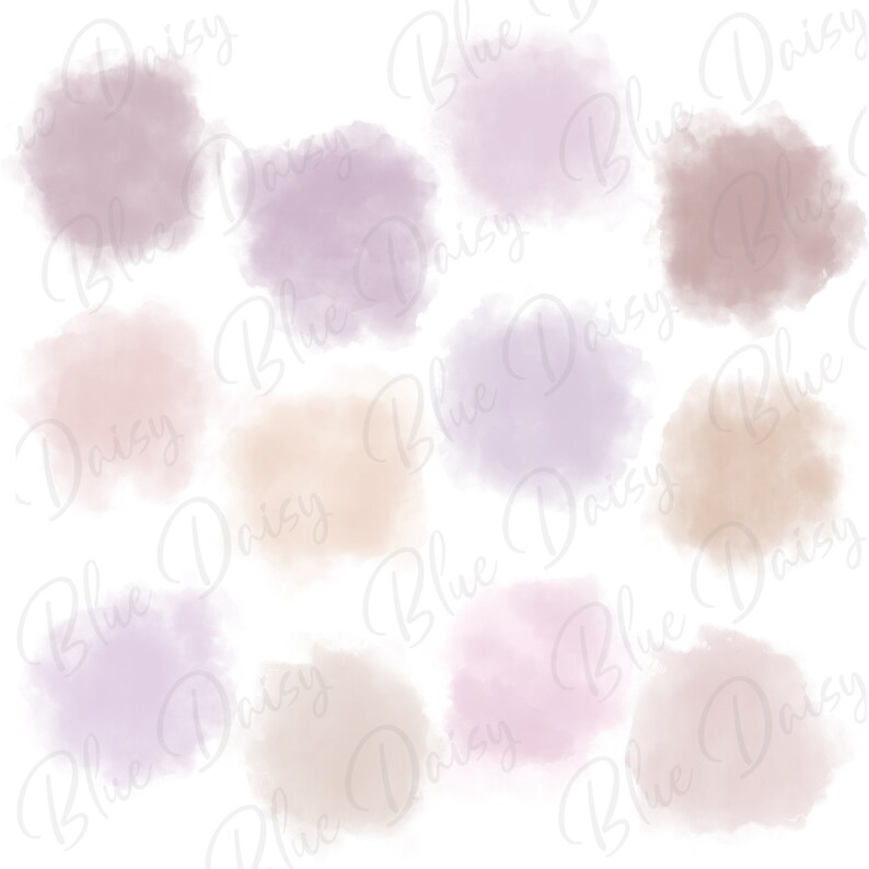 12 Blush Watercolor Splash Clipart, PNG Clipart, Abstract Clipart ...