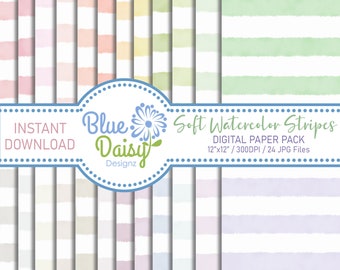 Stripe Digital Paper Scrapbook Papers Wallpaper Background - Etsy