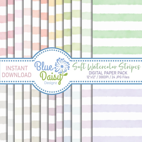 Stripe Digital Paper - Etsy