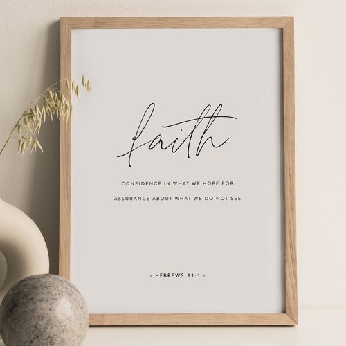 Baptism Print Bible Printables Faith is being sure of what we hope ...