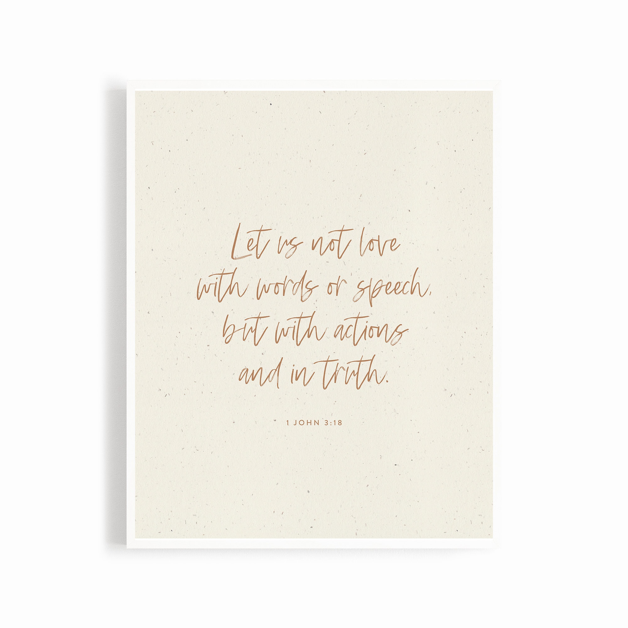 Let Us Not Love With Words 1 John 3:18 Bible Verse Print - Etsy