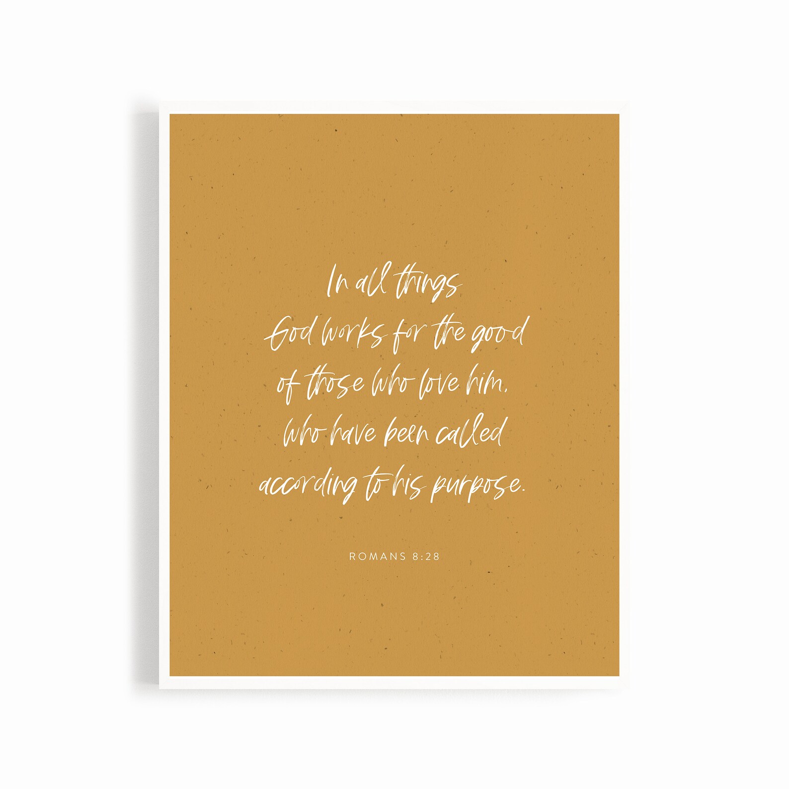 Romans 8:28 Modern Scripture Wall Art Bible Verse Gift | Etsy