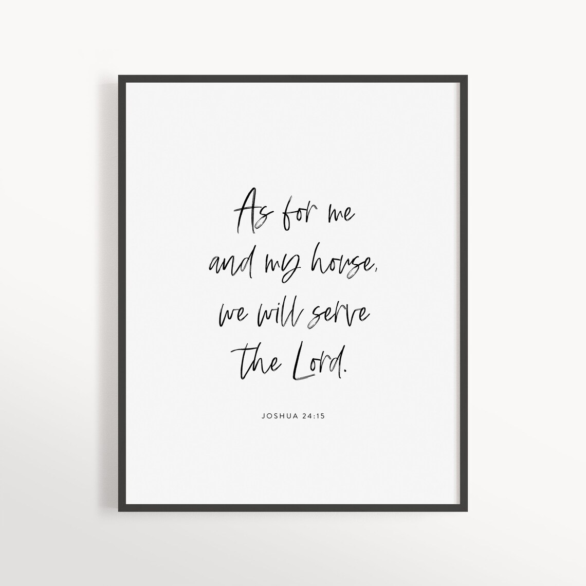 Joshua 24:15 as for Me and My House Christian Art Modern | Etsy