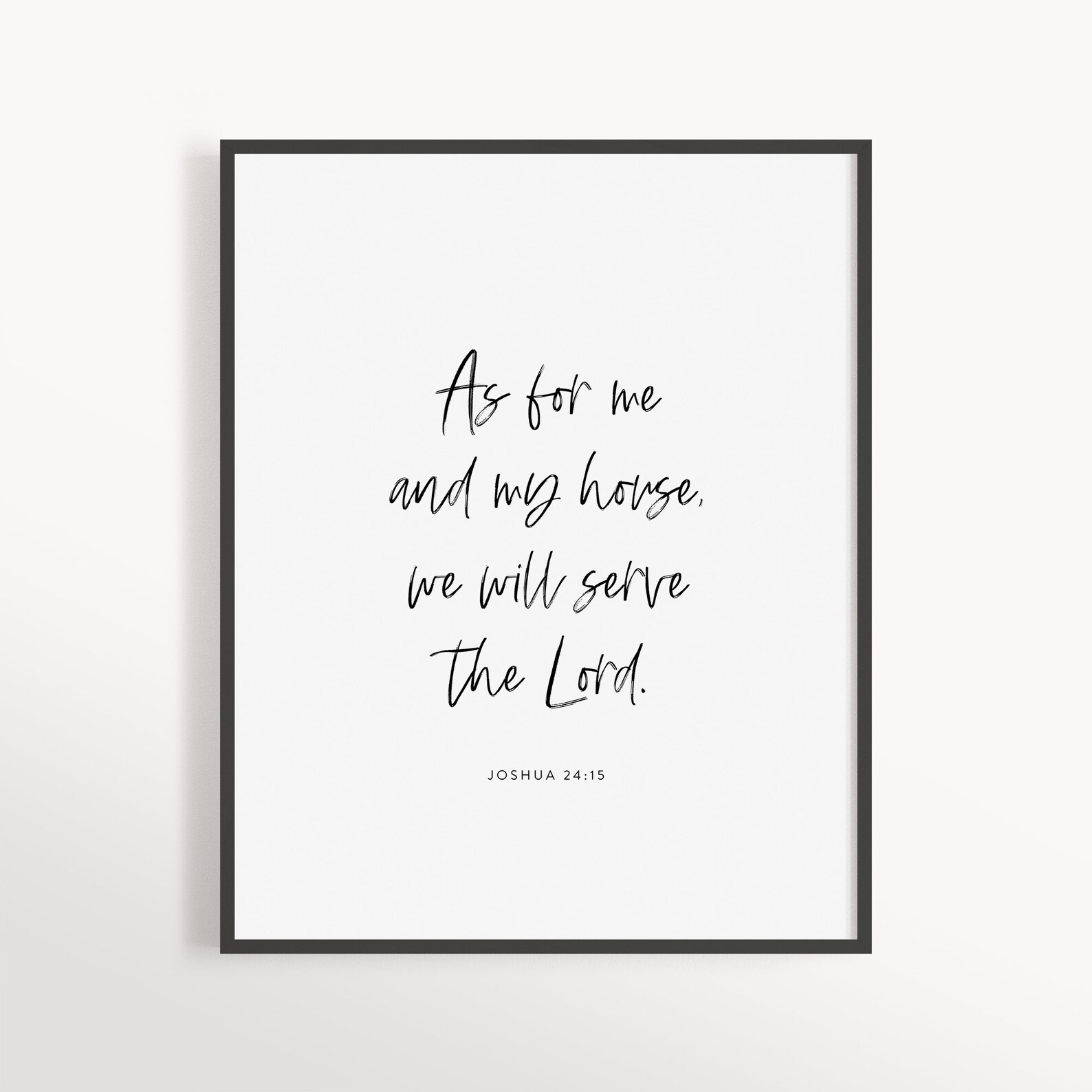 Joshua 24:15 as for Me and My House Christian Art Modern | Etsy