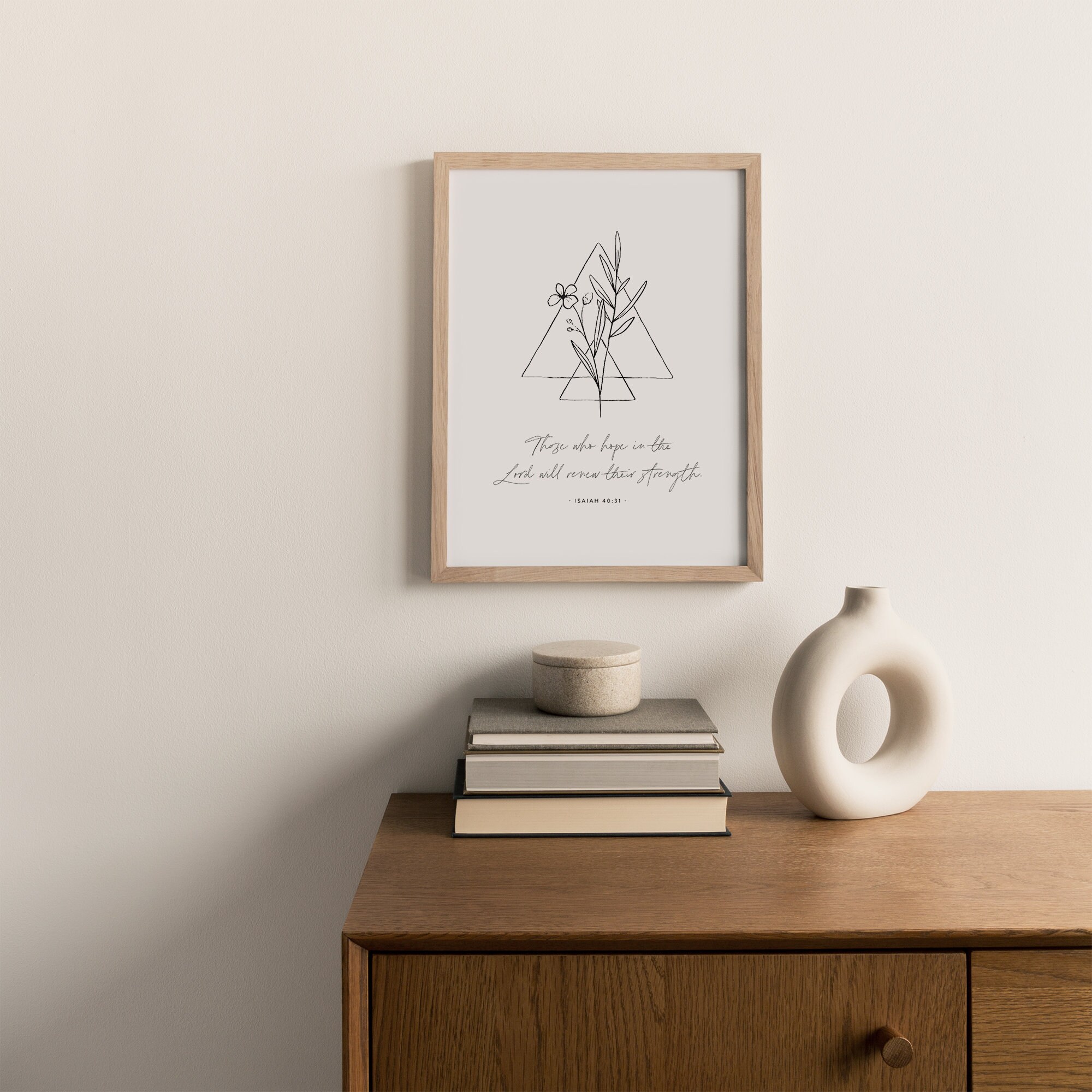 Isaiah 40:31 Minimal Christian Office Decor Modern Scripture - Etsy