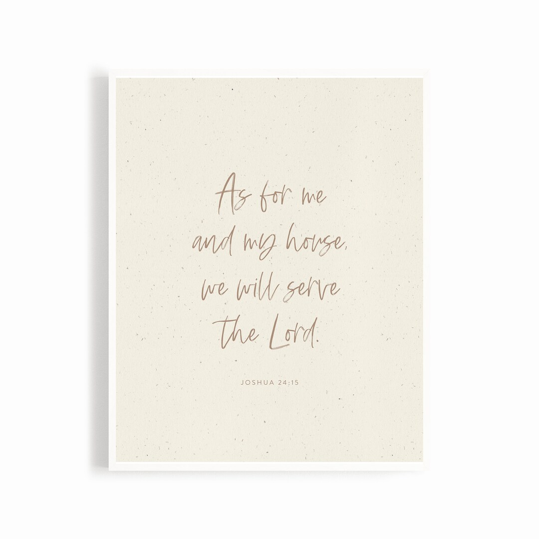 Joshua 24:15, as for Me and My House, Christian Wall Art, Bible Verse ...