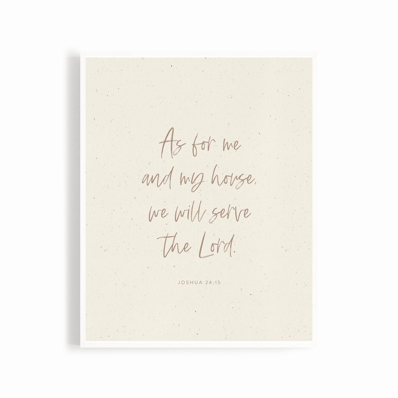 Joshua 24:15 as for Me and My House Christian Wall Art | Etsy