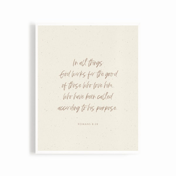 Romans 8 28 Wall Art - Etsy