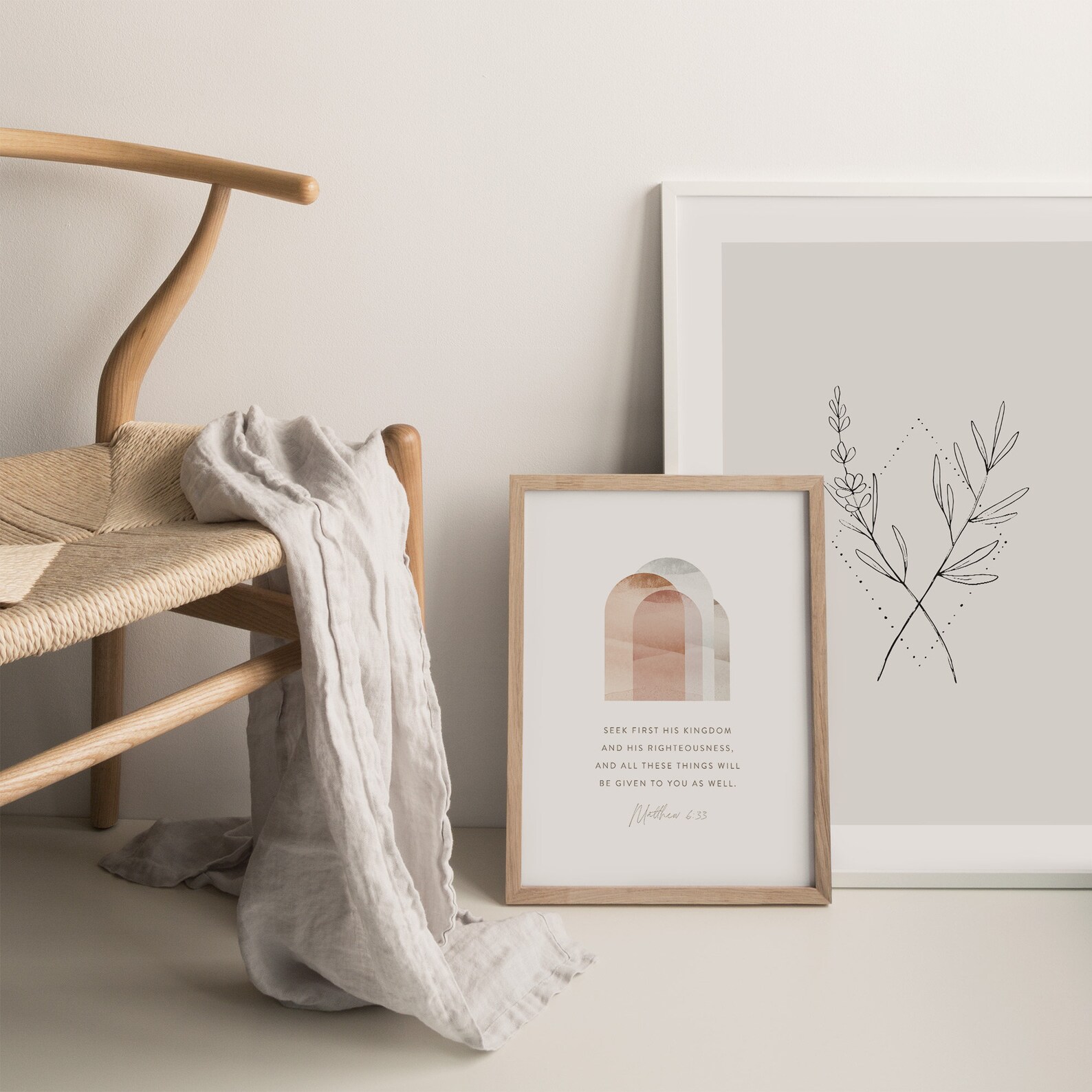 Matthew 6:33 Boho Christian Prints Boho Bible Verse Art - Etsy UK