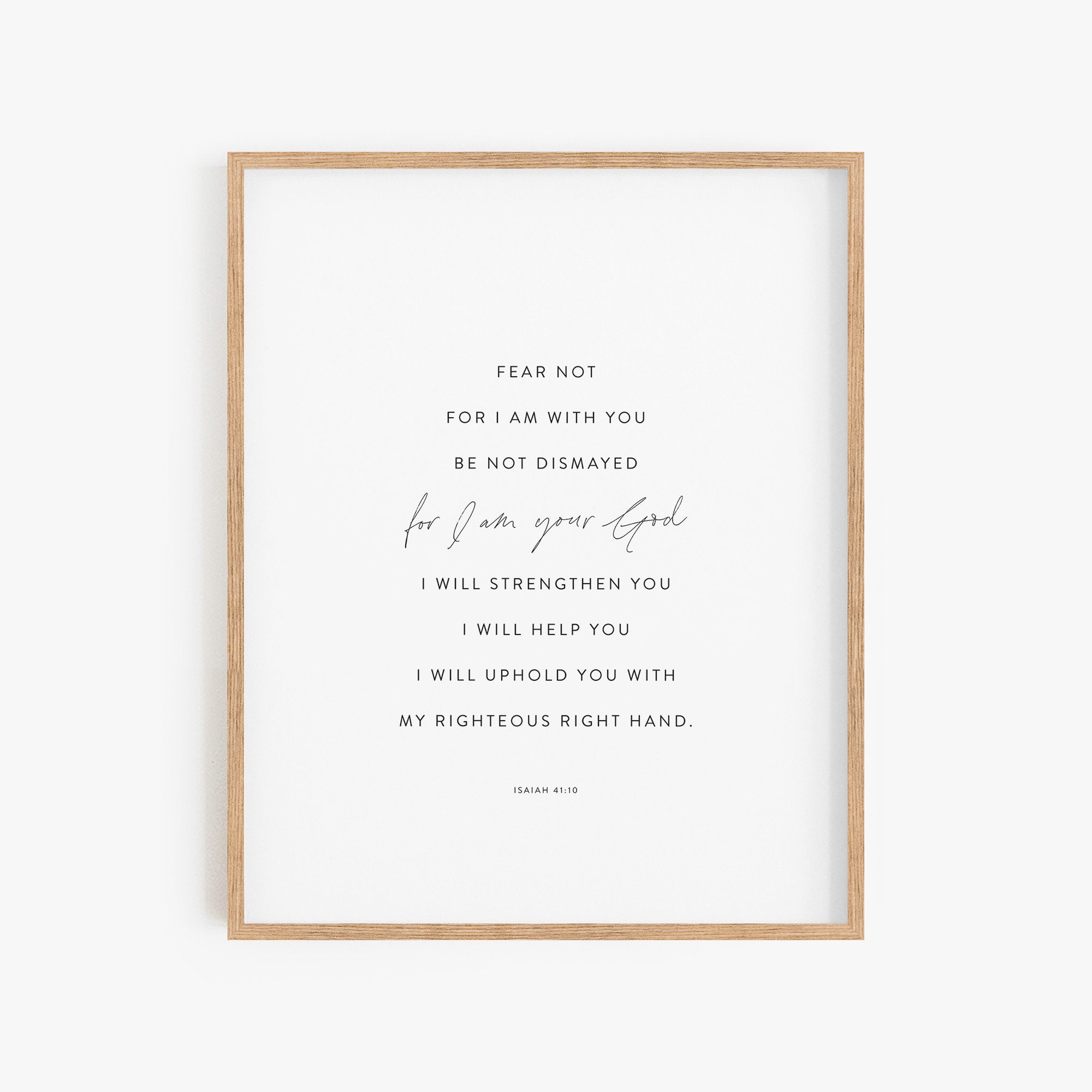 Jesaja 41:10 moderne Bibel Vers Druck minimale Bibel Vers | Etsy