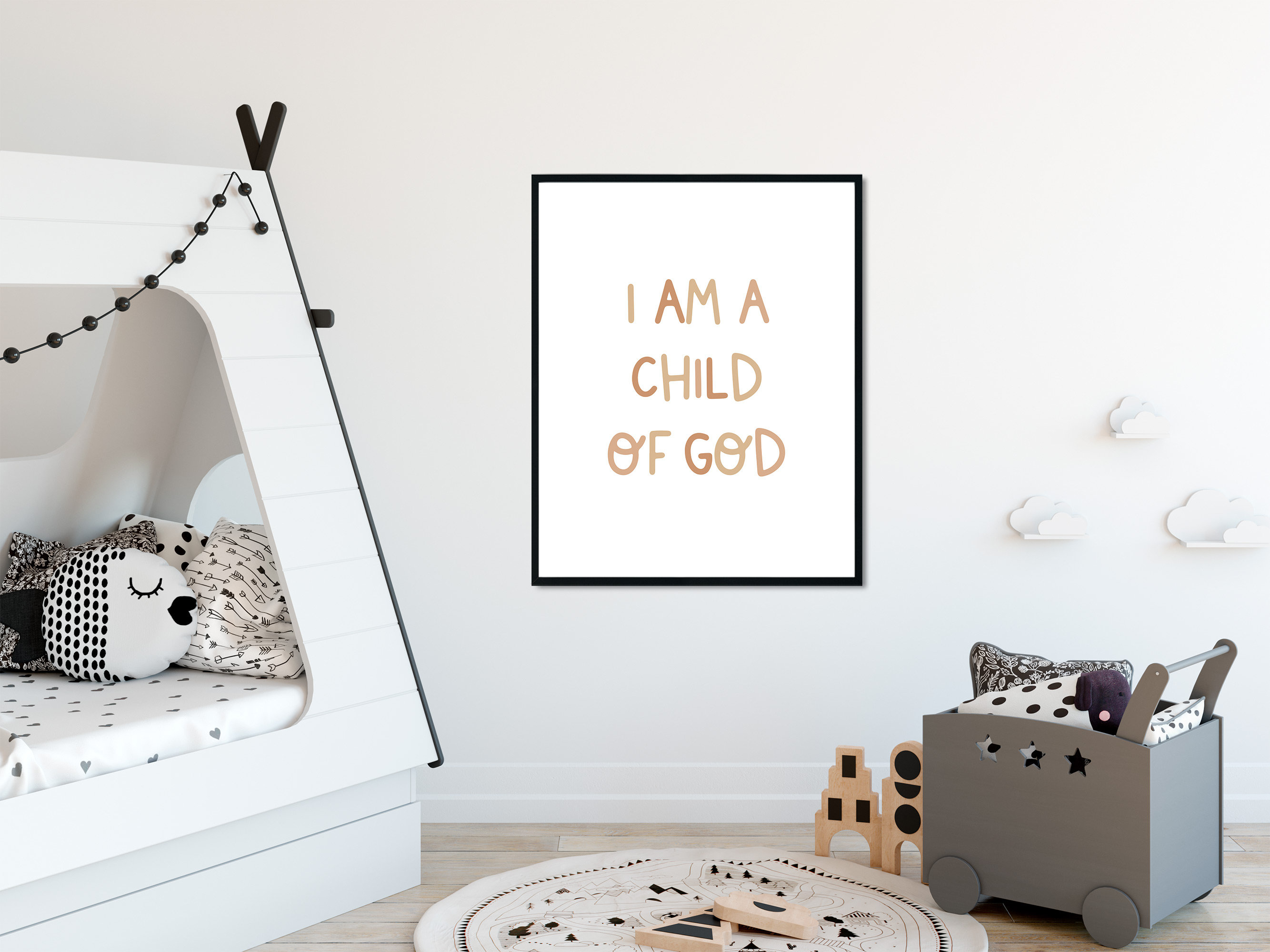 I Am a Child of God Wall Art Nursery Bible Verse Art Child - Etsy