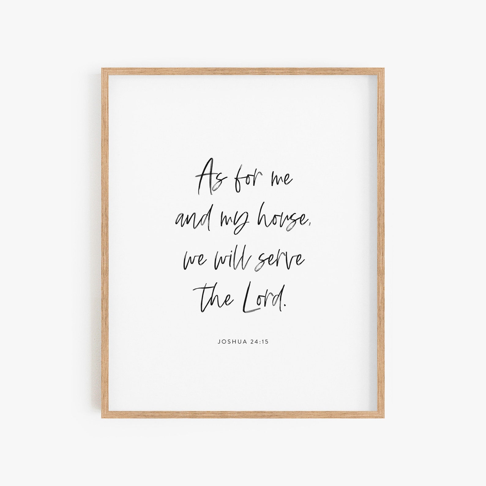 Joshua 24:15 as for Me and My House Christian Art Modern | Etsy
