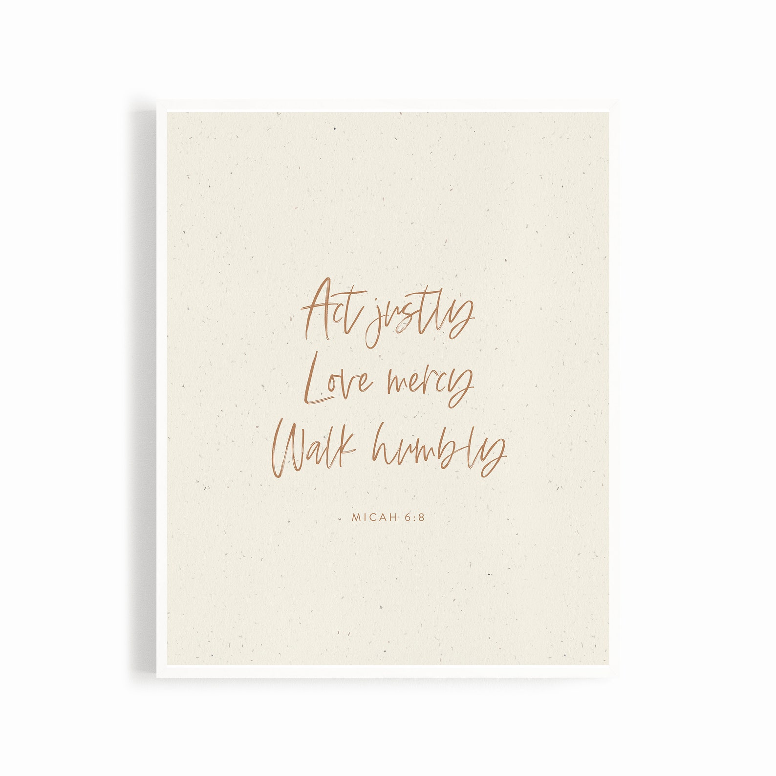 Micah 6:8, Modern Bible Verse Wall Art, Scripture Wall Art, Justice ...