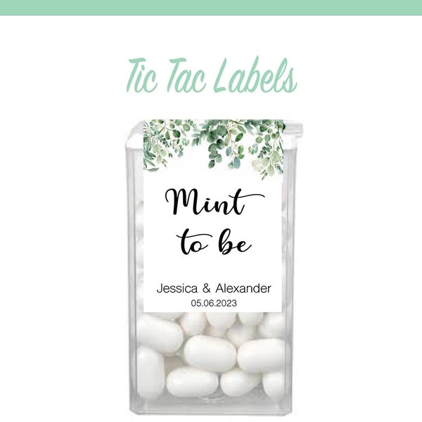 Tic Tac Labels - Etsy