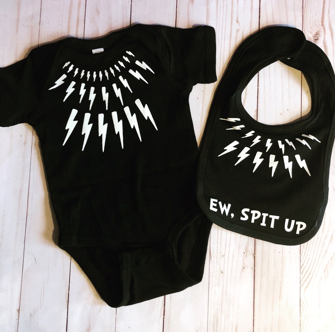 Lightning Bolt Baby Bodysuit & Bib Set: Matching Baby Sprinkle Gift - Etsy