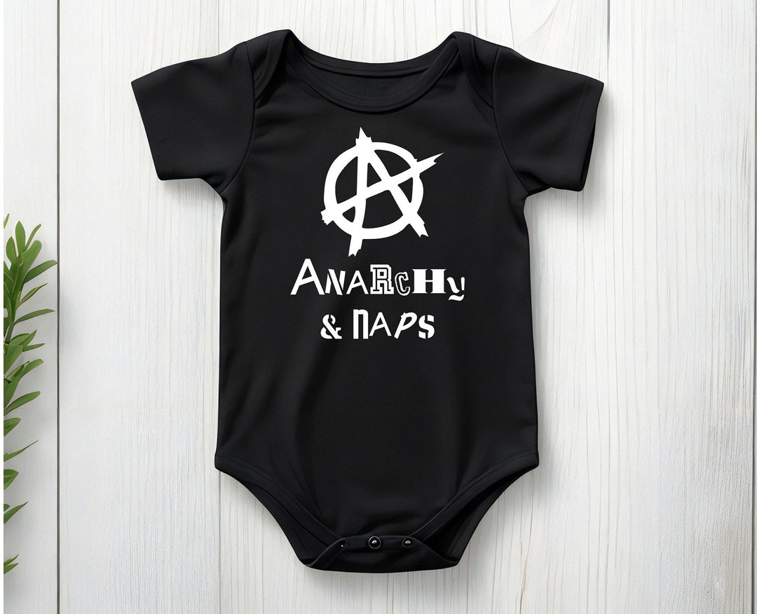 Anarchy Punk Rock Fans Baby Gift- Anarchy & Naps Baby Bodysuit- Punk ...