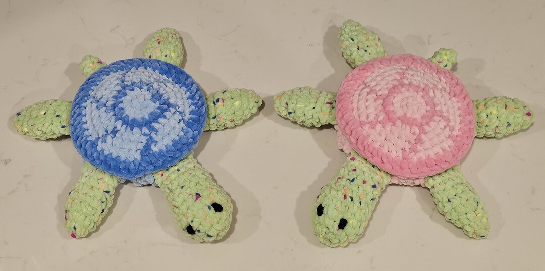 Hand-crocheted Arigurumi Turtle Stuffed Animal Kids Toddlers Toy Boy ...