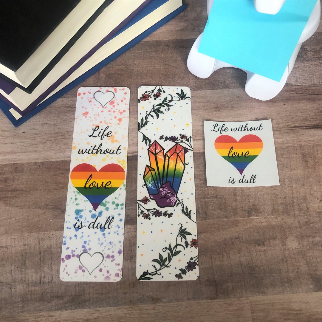 Love and PRIDE Bookmark, LGBTQIA+ Bookmark, Rainbow, Handmade, Bookmark ...