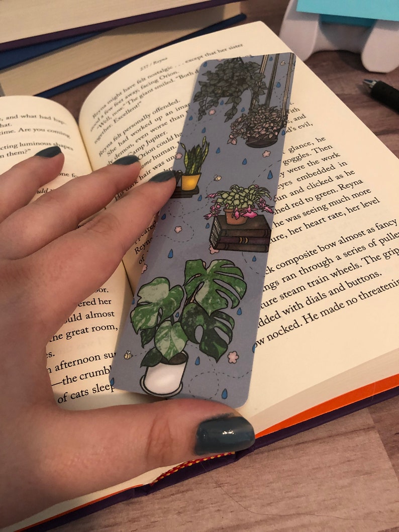 Plant Themed Bookmark, Indoor Plants Theme, Bookmark for Plant Lovers ...
