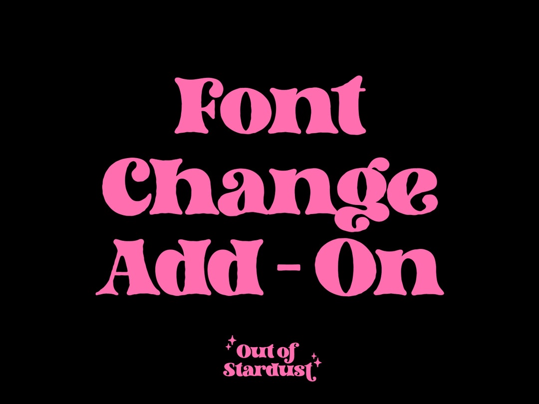 Font Change Add-on - Etsy