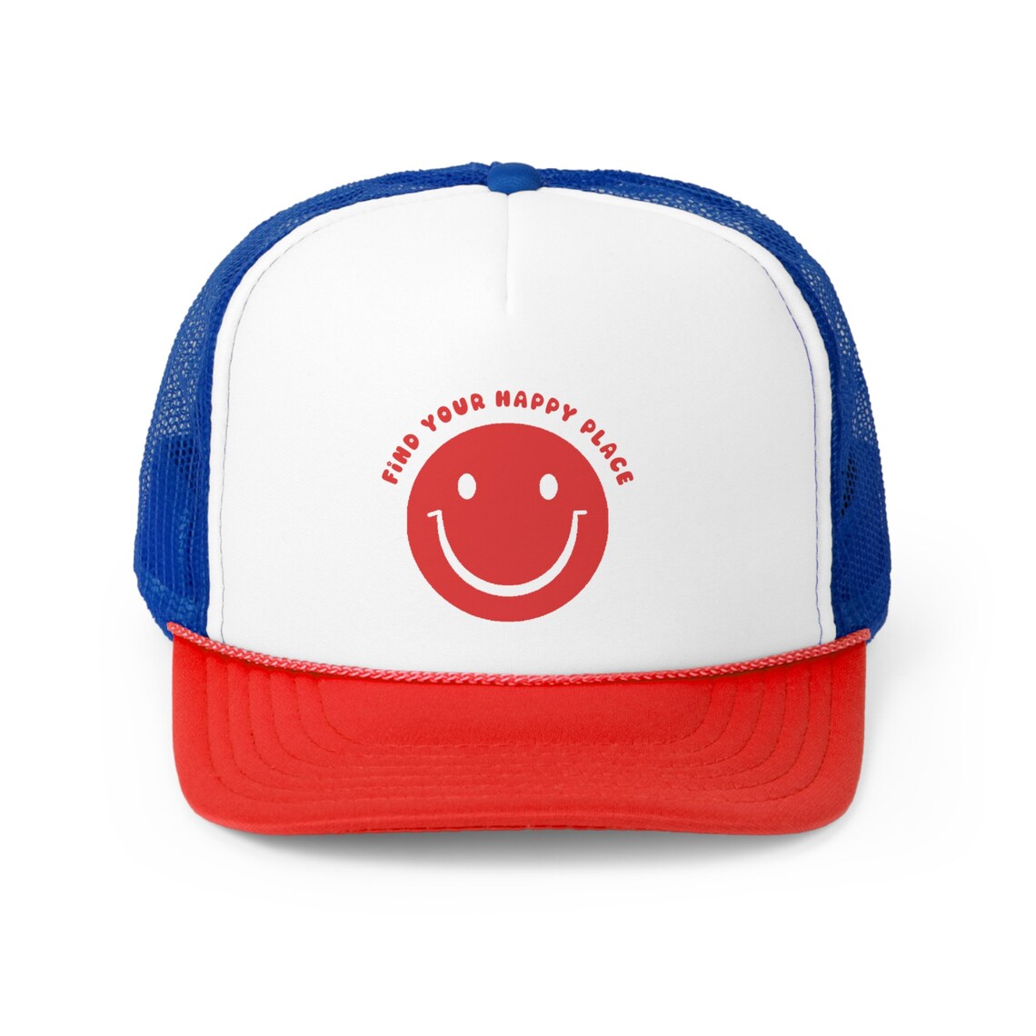 Smiley Face Trucker Hat Beach Good Vibe Gift Idea for Her Happy ...