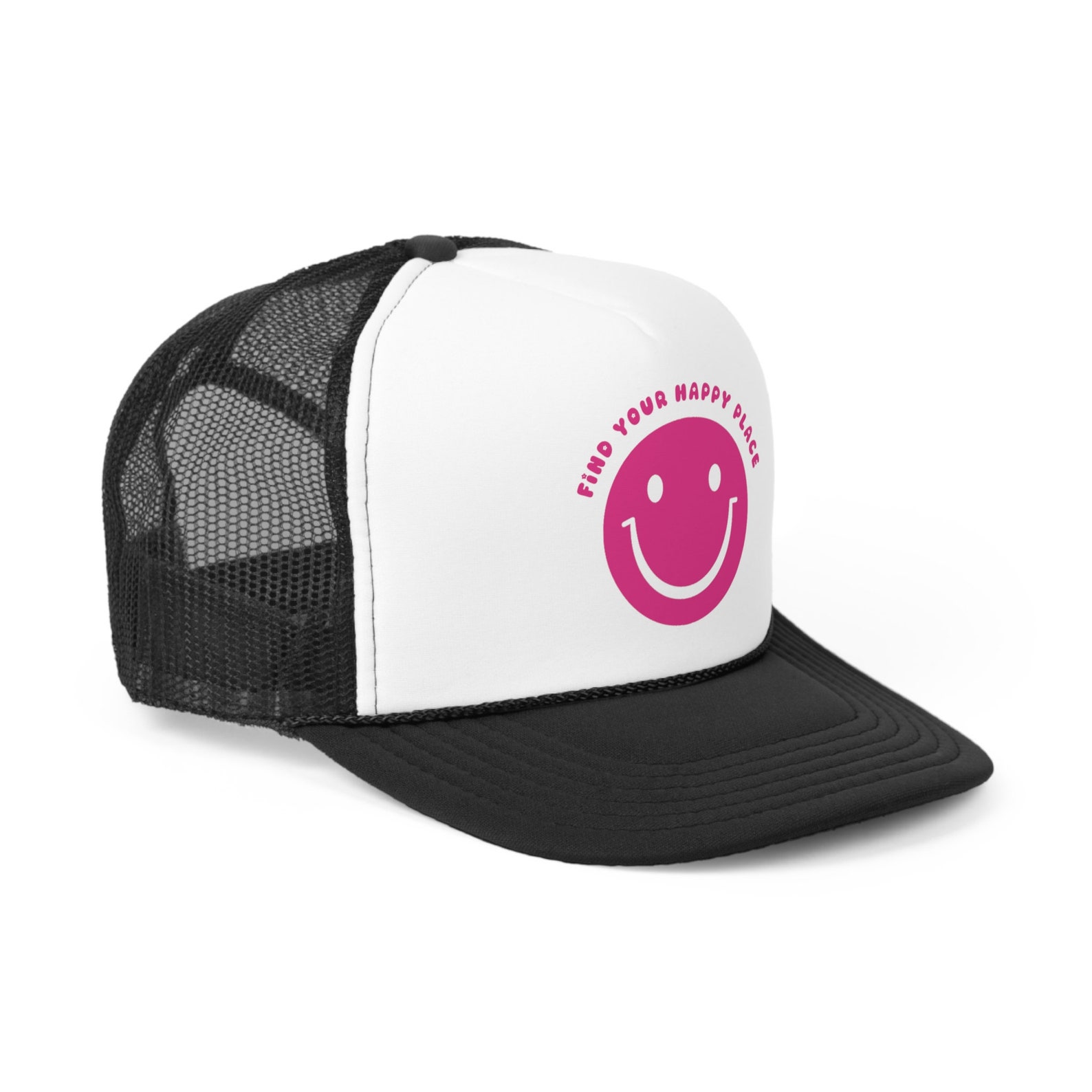 Smiley Face Trucker Hat Beach Good Vibe Gift Idea for Her Happy ...