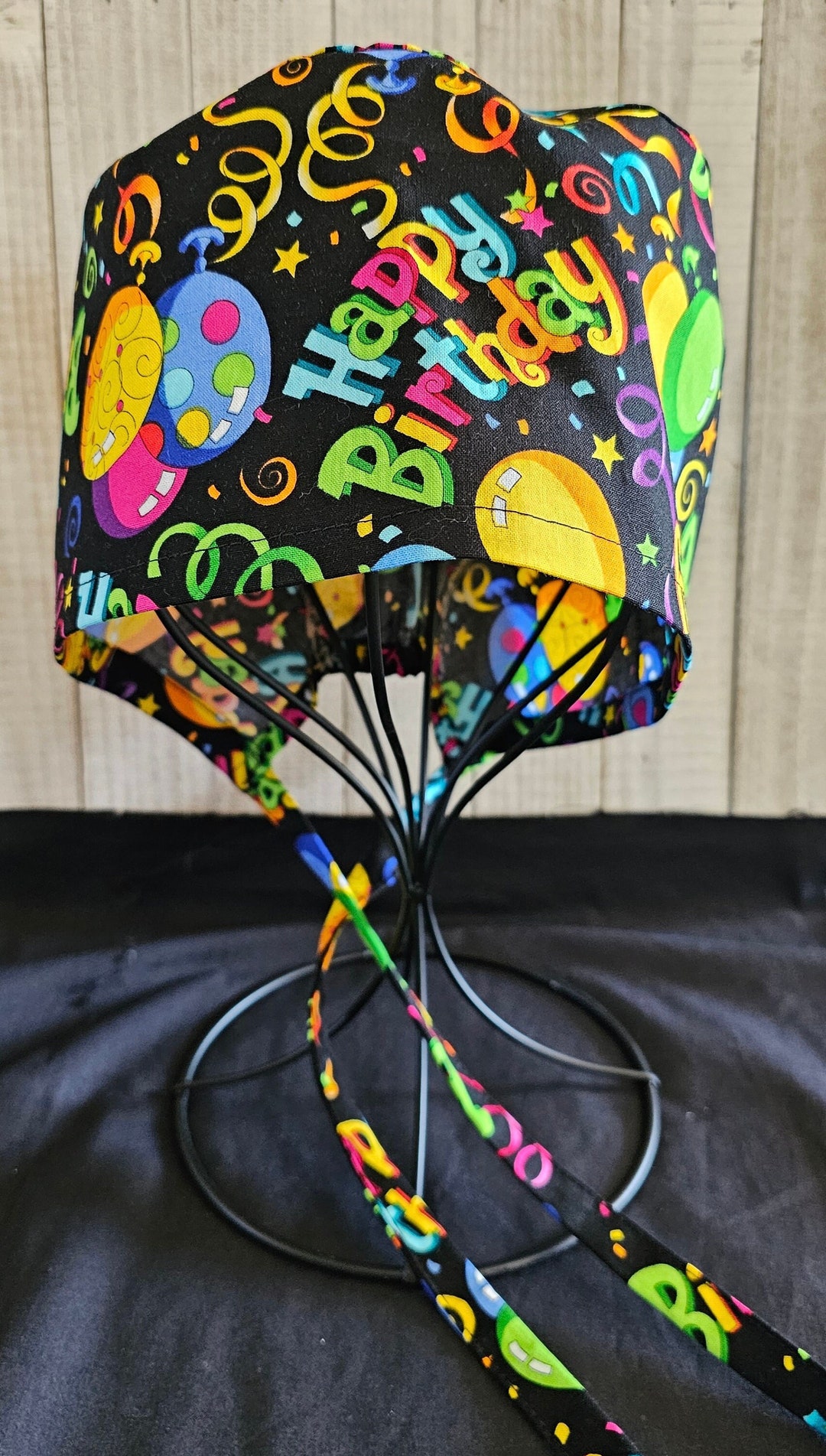 Happy Birthday Surgical Scrub Cap With Ties - Etsy