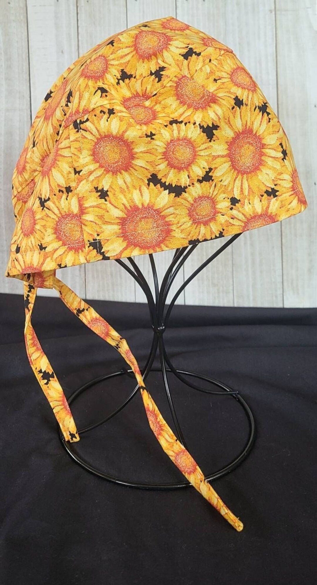 Sunflower Surgical Scrub Cap With Ties - Etsy