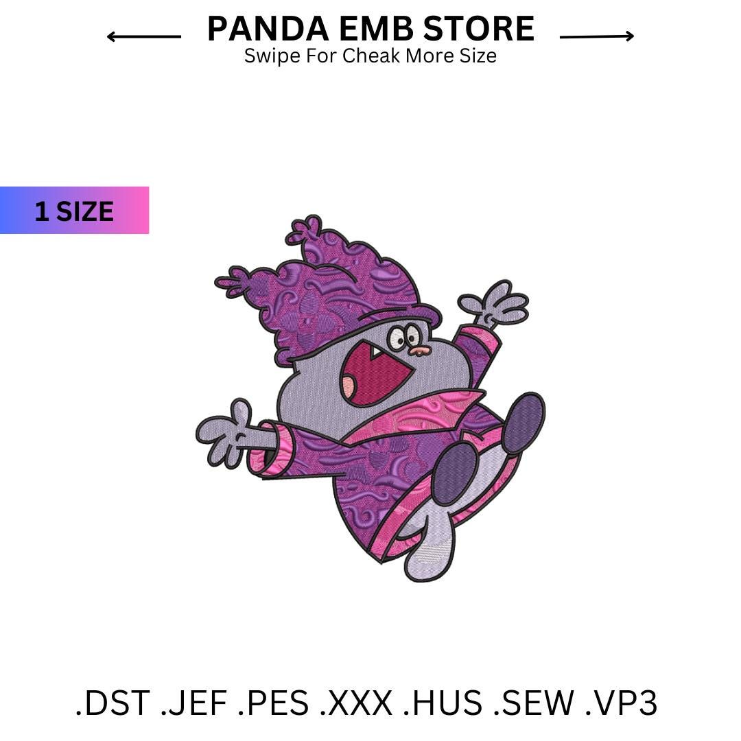 Chowder Cartoon Embroidery Digital File, DIY Embroidery Design, Cartoon ...