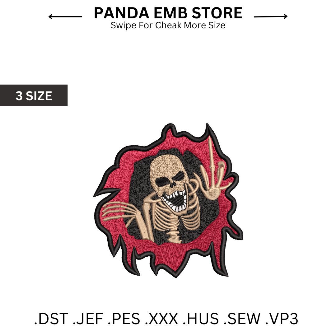 Skull From Hell Embroidery Design, Gothic Embroidery File, DIY ...