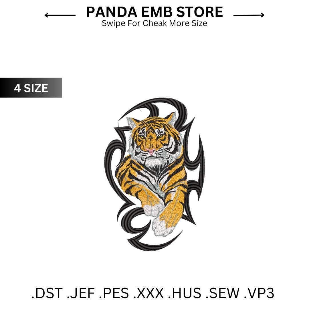 Tiger Embroidery File, Tattoo Design File, Instant Download, Embroidery ...