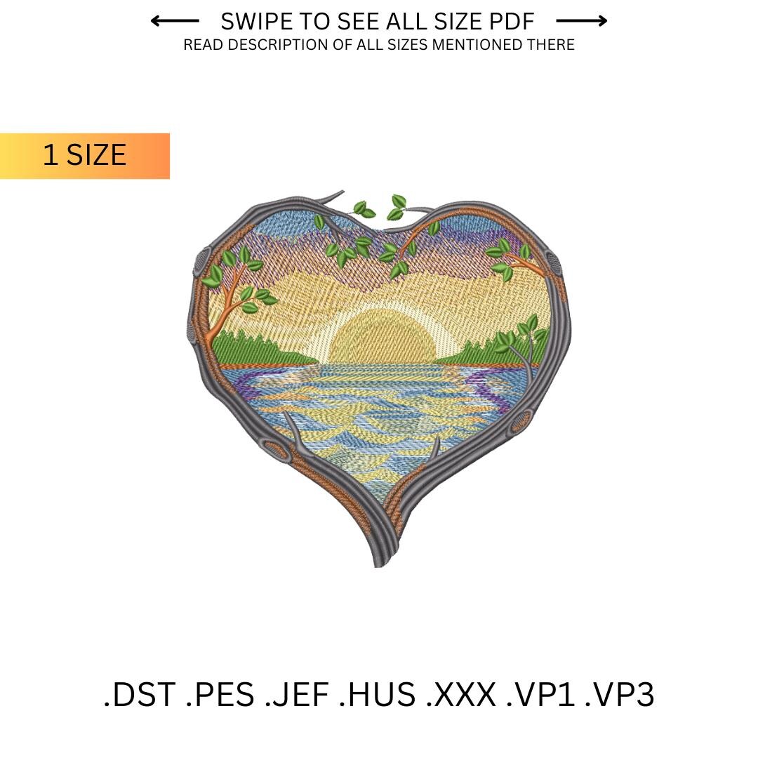 Heart Wall Art Embroidery File, Embroidery Design, DIY Embroidery ...
