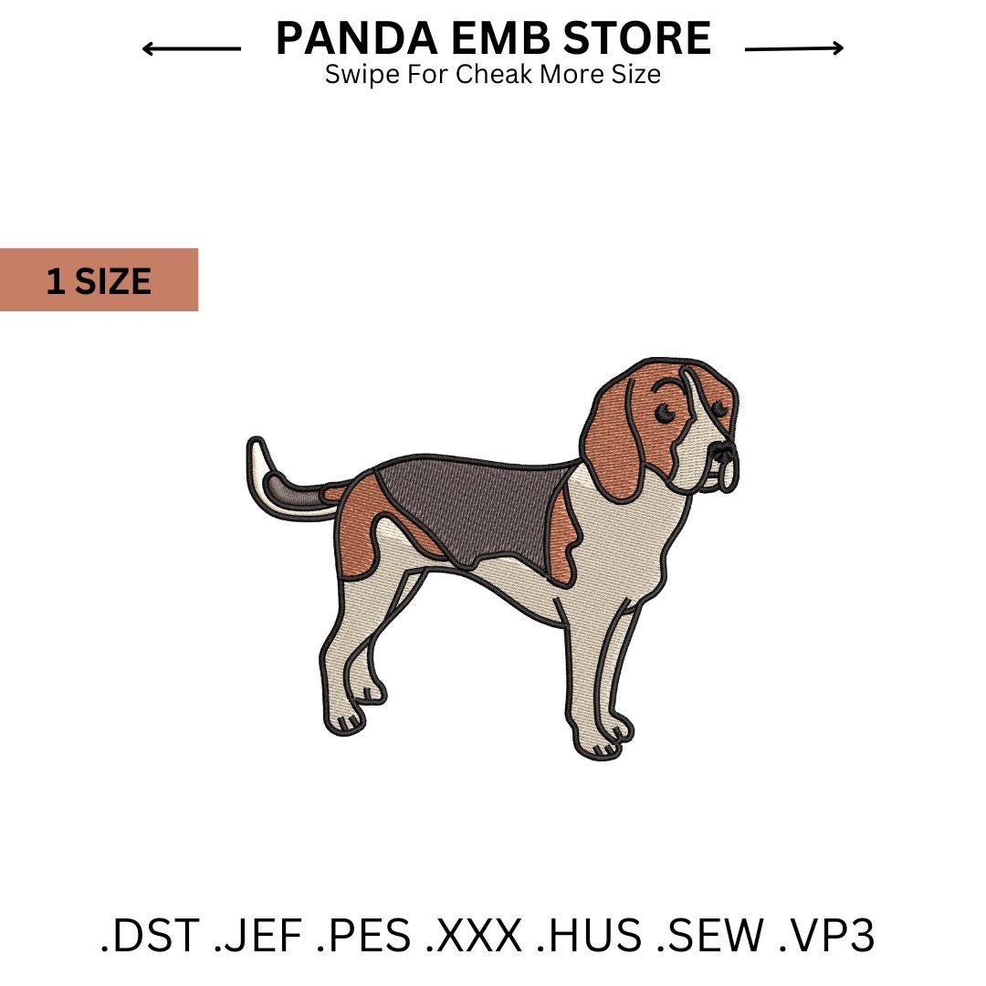 Beagle Dog Embroidery Design File, Canine Stitch Pattern, Sewing ...